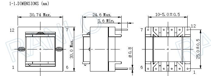 ERH2824 6+6 switch power supply transformer - ER2834 - RANLO (China Manufacturer) - Bearings ...