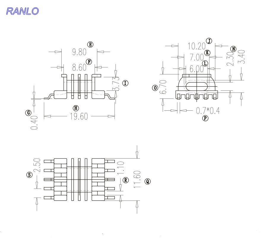 EPC13 4槽 5+5 貼片 脈衝變壓器開關電源變壓器高頻變壓器 - RANLO (中國 生產商) - 變壓器 - 電子元器件 產品 「自助貿易」
