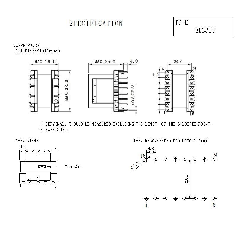 EE28 SMPS transformer pulse transformer vertical 8+8pin - RANLO (China ...