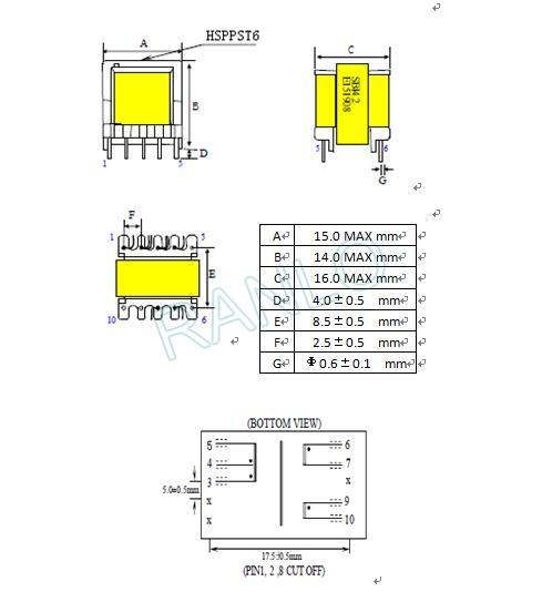 EE13 立式 5+5 脉冲变压器高频变压器 - RANLO (中国 广东省 生产商) - 变压器 - 电子元器件 产品 「自助贸易」