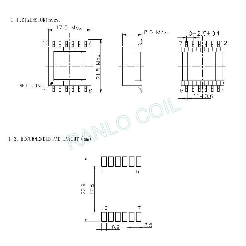 EFD15 SMD SMPS transformer - Ranlo (China Manufacturer) - Bearings - Electronic Components ...