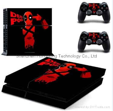 ps4 skin Deadpool console Skin 2 Controller Sticker For PS4 Full Body ...