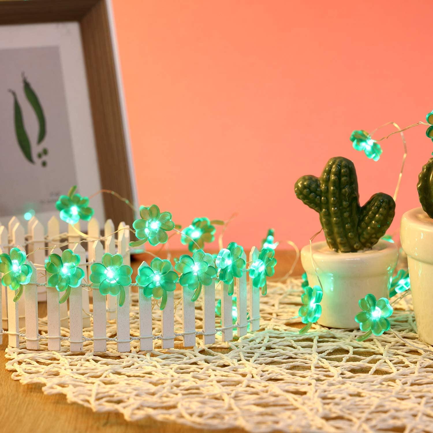 Four Leaf Clover Green Lucky Shamrock Clover String Light - Clover-SL ...