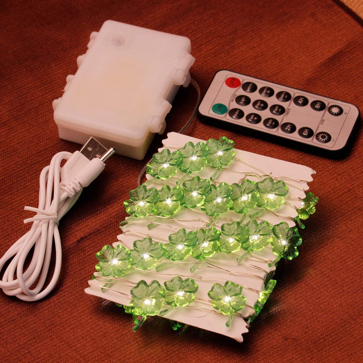 Four Leaf Clover Green Lucky Shamrock Clover String Light - Clover-SL ...