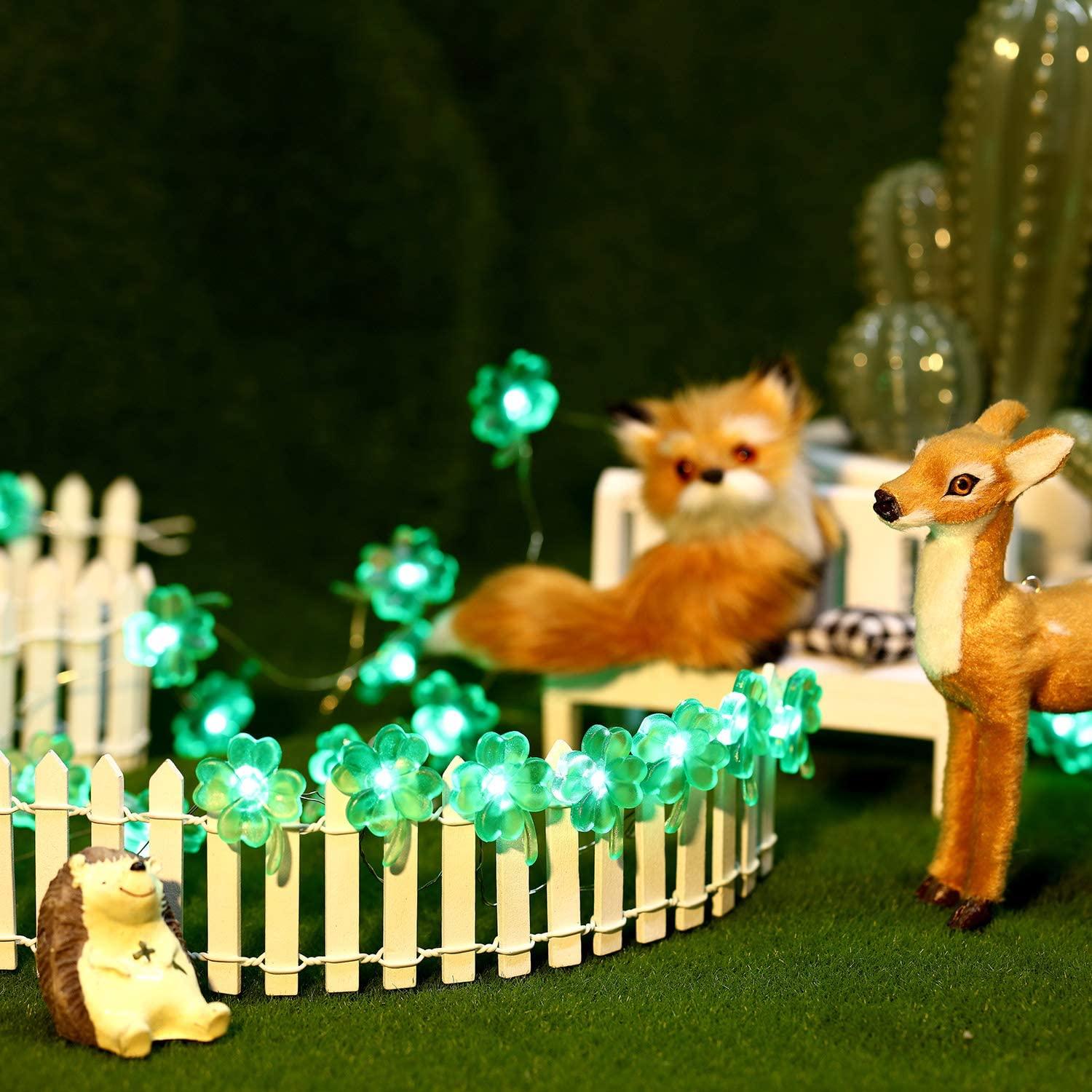 Four Leaf Clover Green Lucky Shamrock Clover String Light - Clover-SL ...