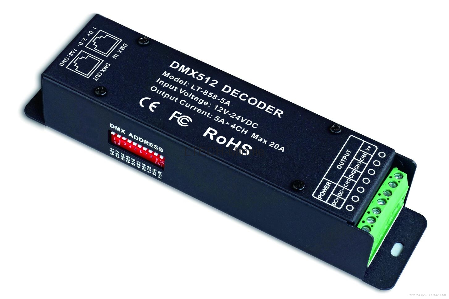 DMX decoder 4 channels - LT-858-5A - LTECH (China Manufacturer) - LED ...