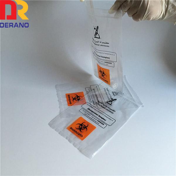 plastic medical transport lab specimen bags for packaging - Derano ...