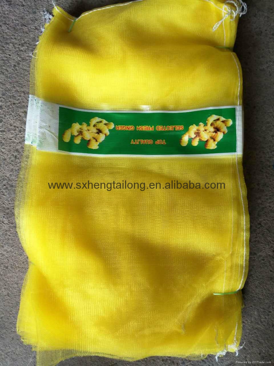 Yellow pe mesh bags for packaging ginger - 20160906 - JYB (China ...