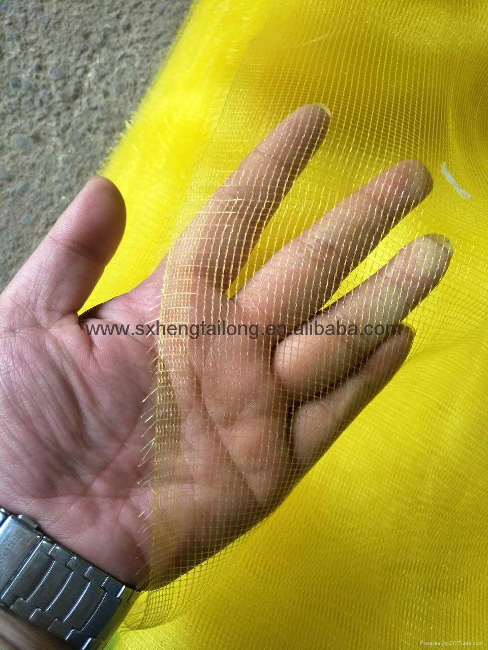 Yellow pe mesh bags for packaging ginger - 20160906 - JYB (China ...