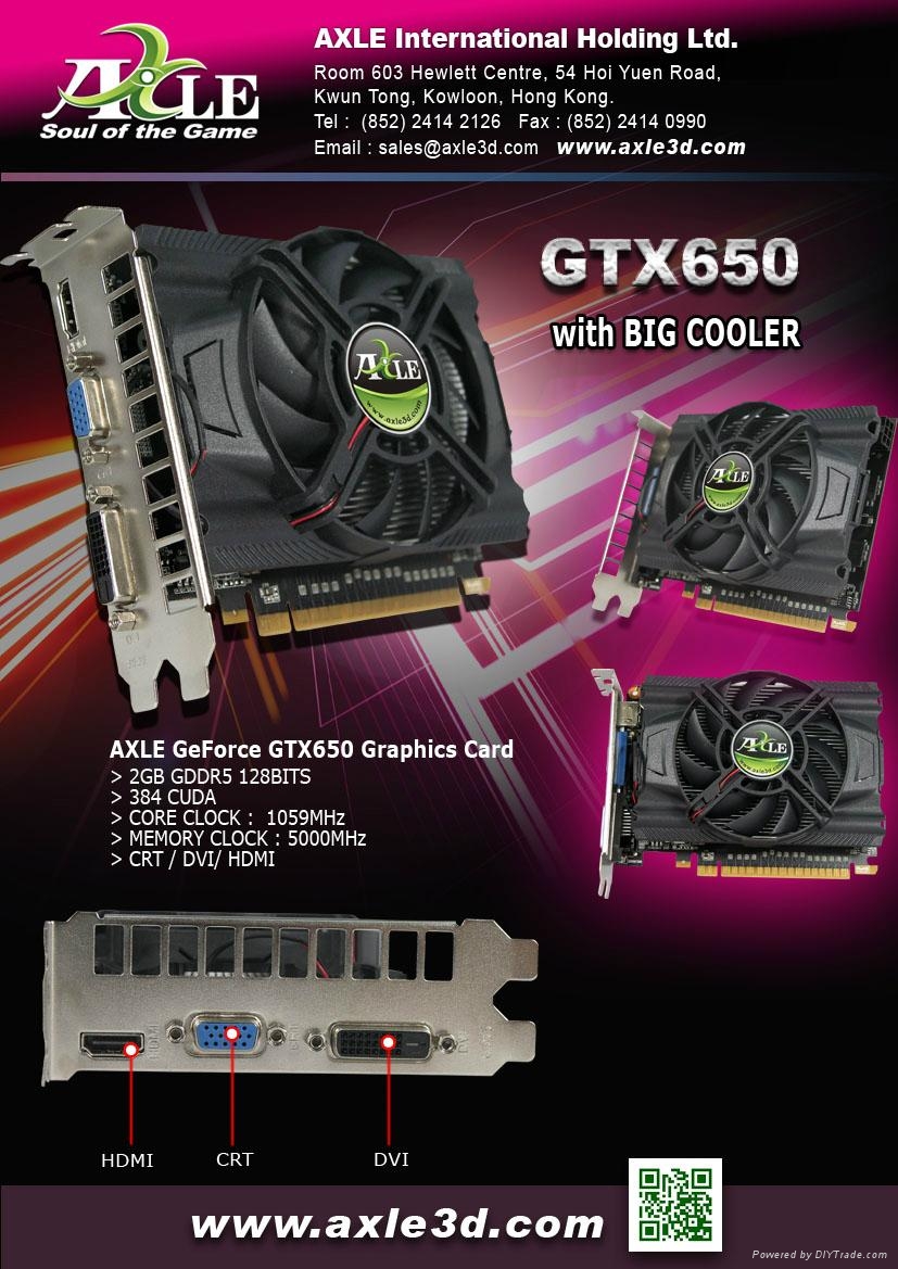 AX-GTX650/2GD5P8CDI Graphics VGA card - GTX 650 - AXLE (Hong Kong ...