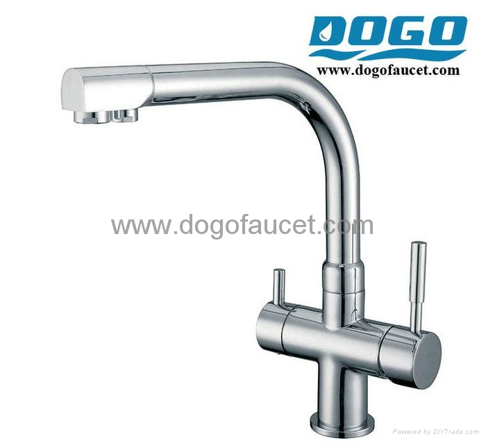 Brass Tri-Flow kitchen faucet Chrome finished - DG-B3301 - DOGO (China ...