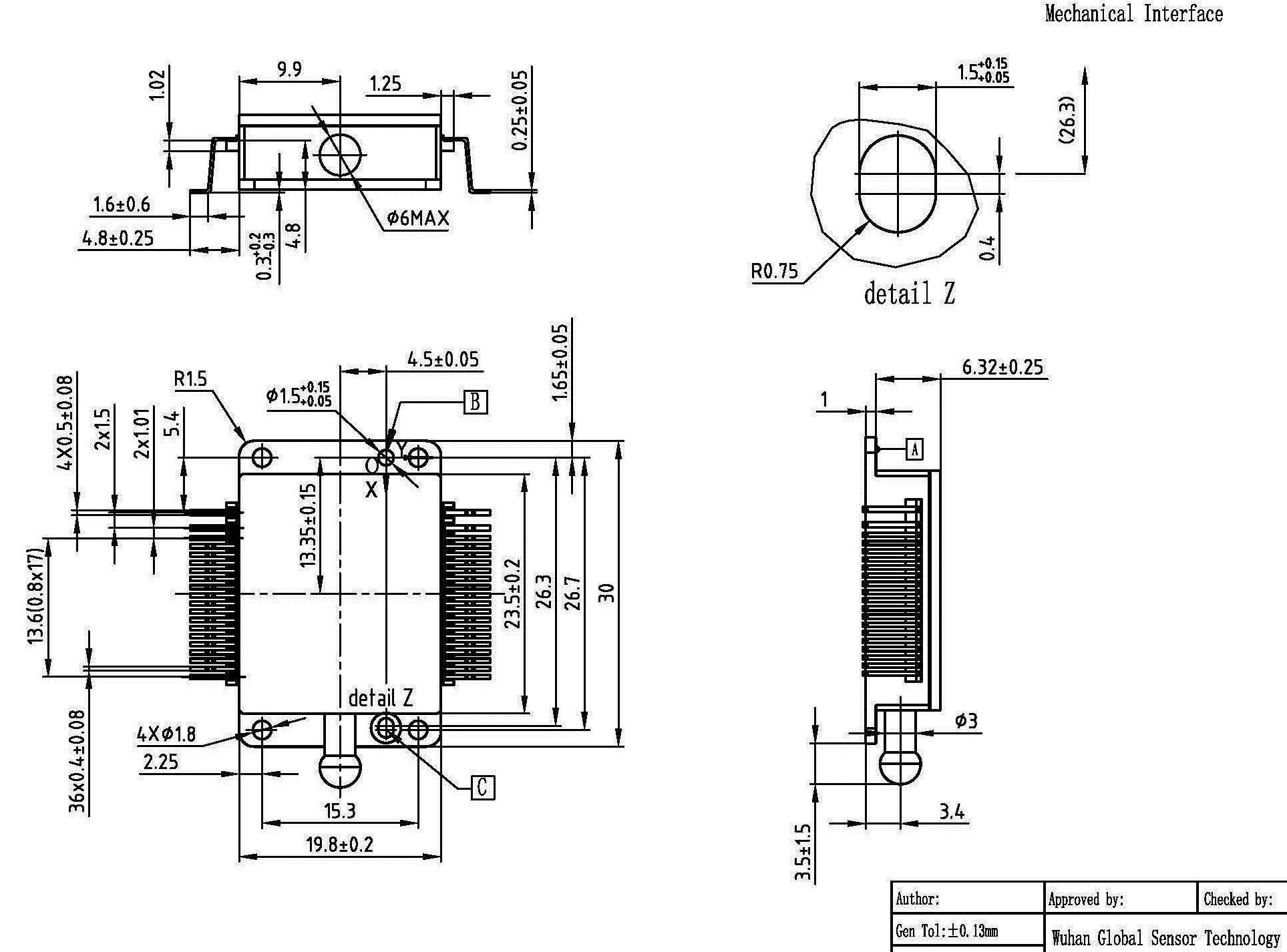 Uncooled VOx 640*512 12μm thermal imaging sensor Microbolometer ...