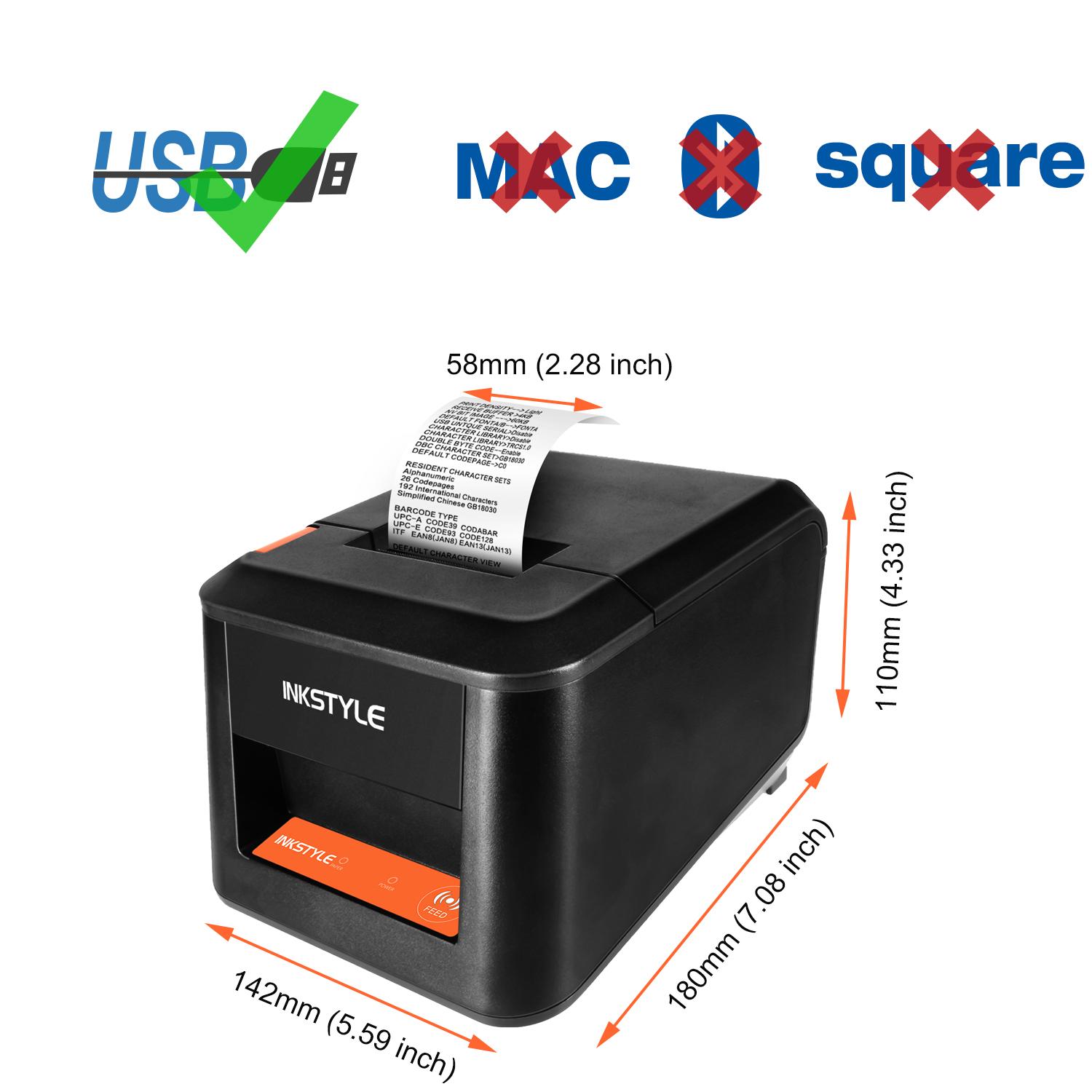 Factory Special price USB Port 2 inch POS 58mm Thermal Receipt Printer ...