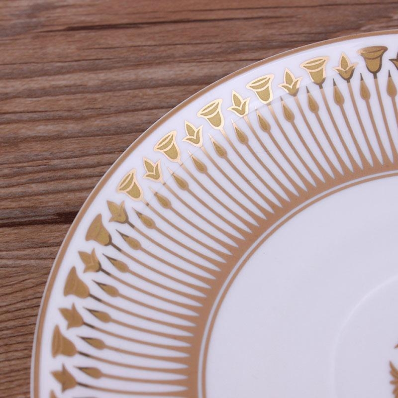 200ml Gold rim bone china cup with saucer - JCF2C-H193A-G - JIANYE ...