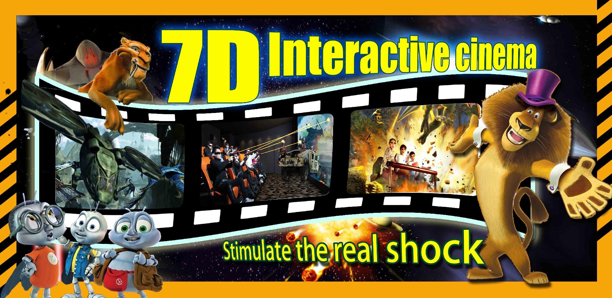 7d Interactive Motion Cinema with Shooting Guns Hydraulic CE - XD-7D ...