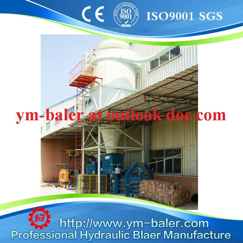 100T Fully Automatic Cyclone Type Waste Paper Baling Machine with ...