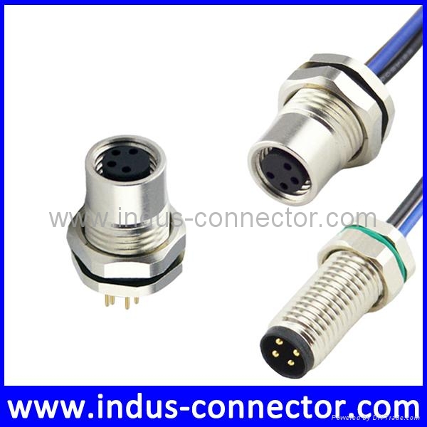 IP67 panel mounting m8 3pin 4pin sensor connector - M8 - Indus ...