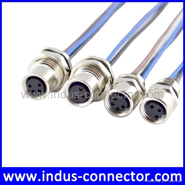 IP67 panel mounting m8 3pin 4pin sensor connector - M8 - Indus ...