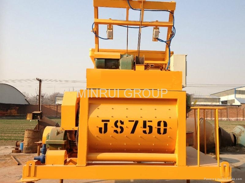 JS750 Double Shaft Forced Concrete Mixer - Minrui (China Manufacturer ...