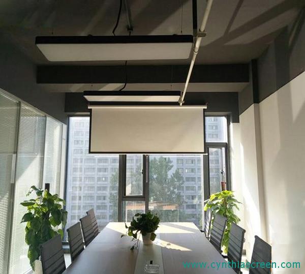 100 inch HDTV format HD material motorized projector screens - CMP ...