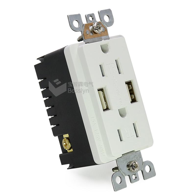 Fast shipping Hight Quality GFCI Receptacle USB Wall Outlet Sockets ...