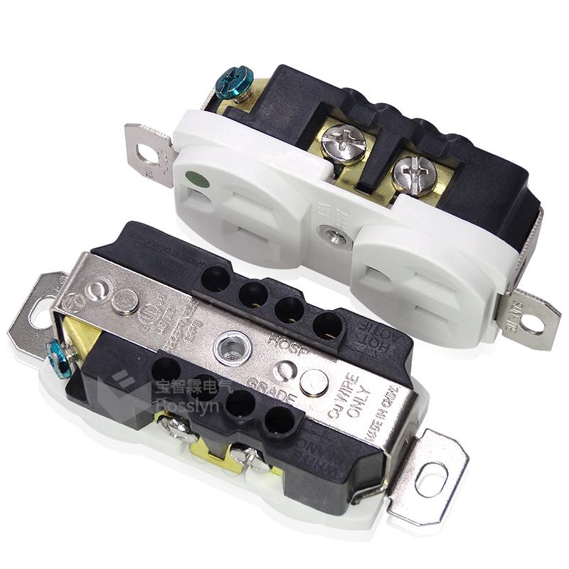 125V 15A 2 Gang Power Receptacle US Power Socket Hospital With UL ...