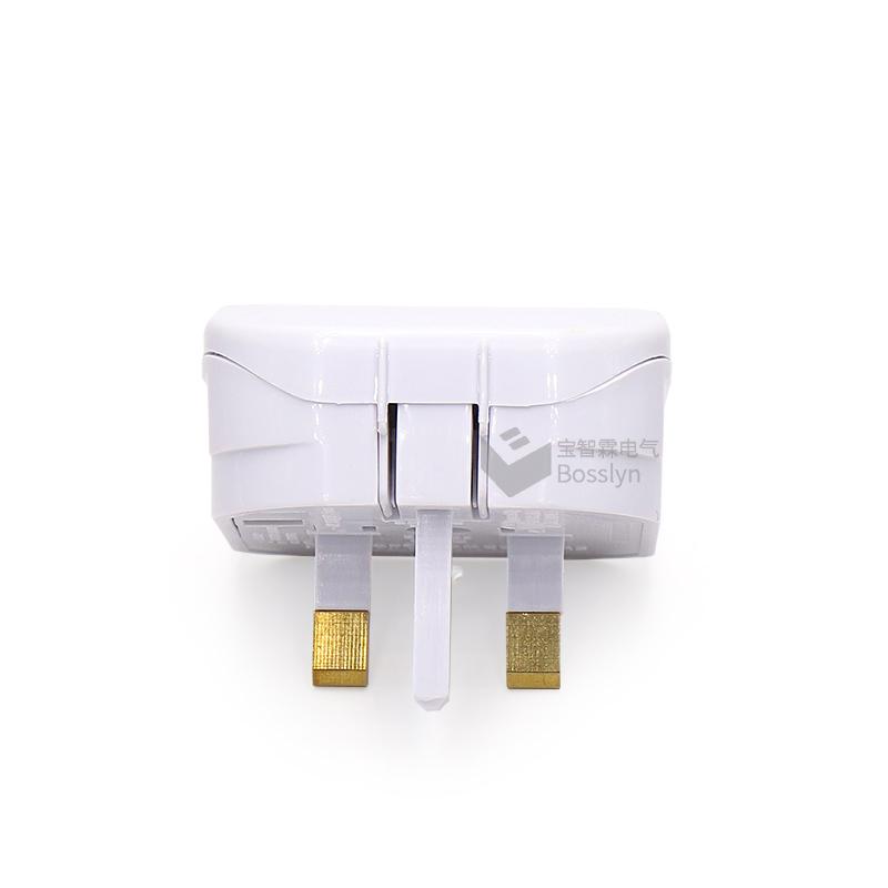 BS5733 EU 2Pin to UK 3 Pin Plug Adapter Power Socket 5Amp Fuse Travel ...