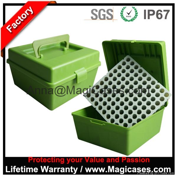 Water Resistant Portable Durable Plastic Ammo Can Case 50 or 100 Round ...