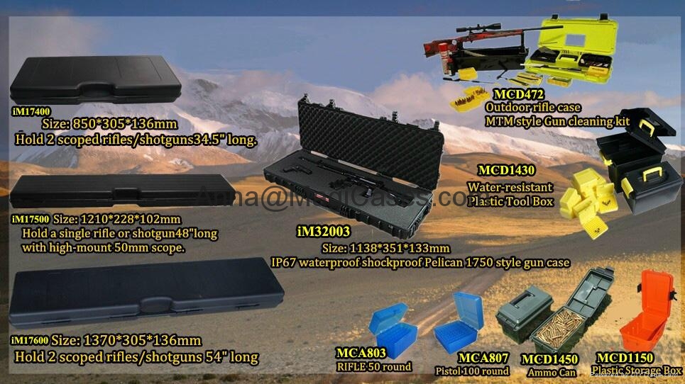 Water Resistant Portable Durable Plastic Ammo Can Case 50 or 100 Round ...