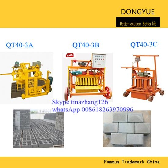 QT40-3A small moving concrete block and brick making machine - DONGYUE ...