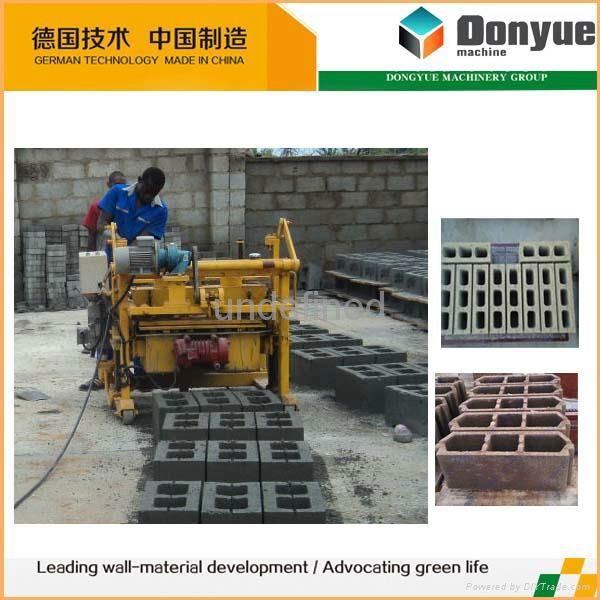 QT40-3A egg laying moving hollow block making machine from dongyue ...