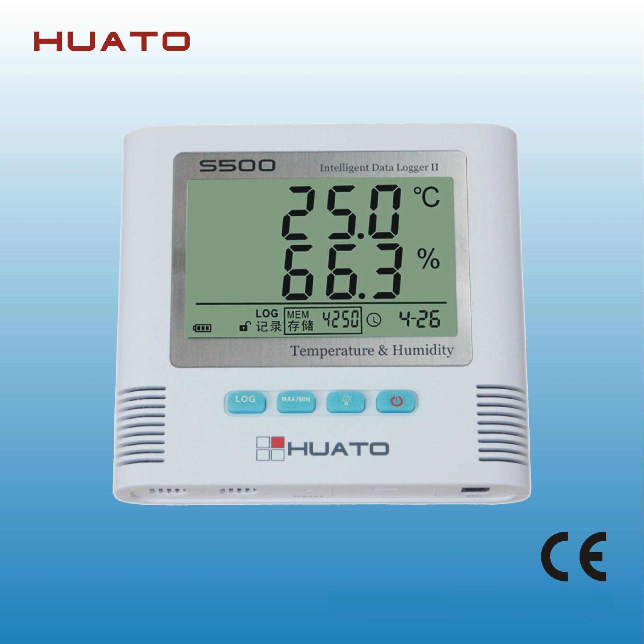 LCD Display Temperature Humidity Data Logger - S500-TH - HUATO (China ...