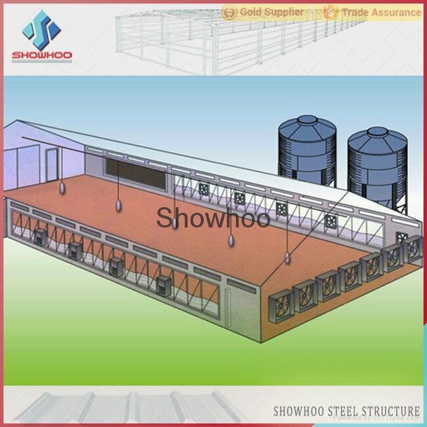 steel structure chicken farming building poultry farm shed with ...