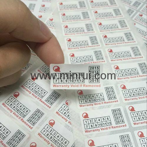 Custom Self Destructive Paper Printed Security Warranty Sticker - 11CA2 ...