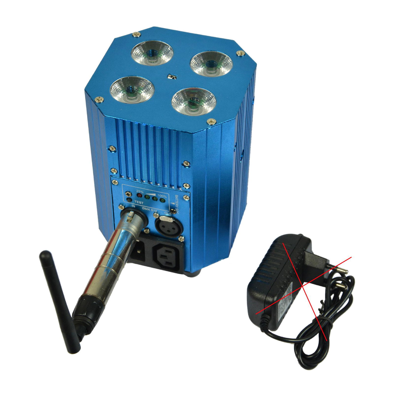 4X4W 4IN1 Battery Wireless Uplight Battery Powered IR Remote LED Stage ...