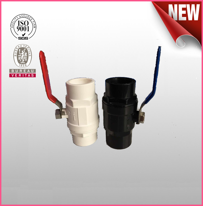 pvc two piece ball valve with steel handle manufacturer - HJ (China ...