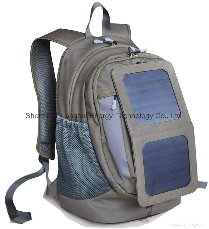 Green energy product Backpack with solar panel charger for IPAD etc. 44 ...