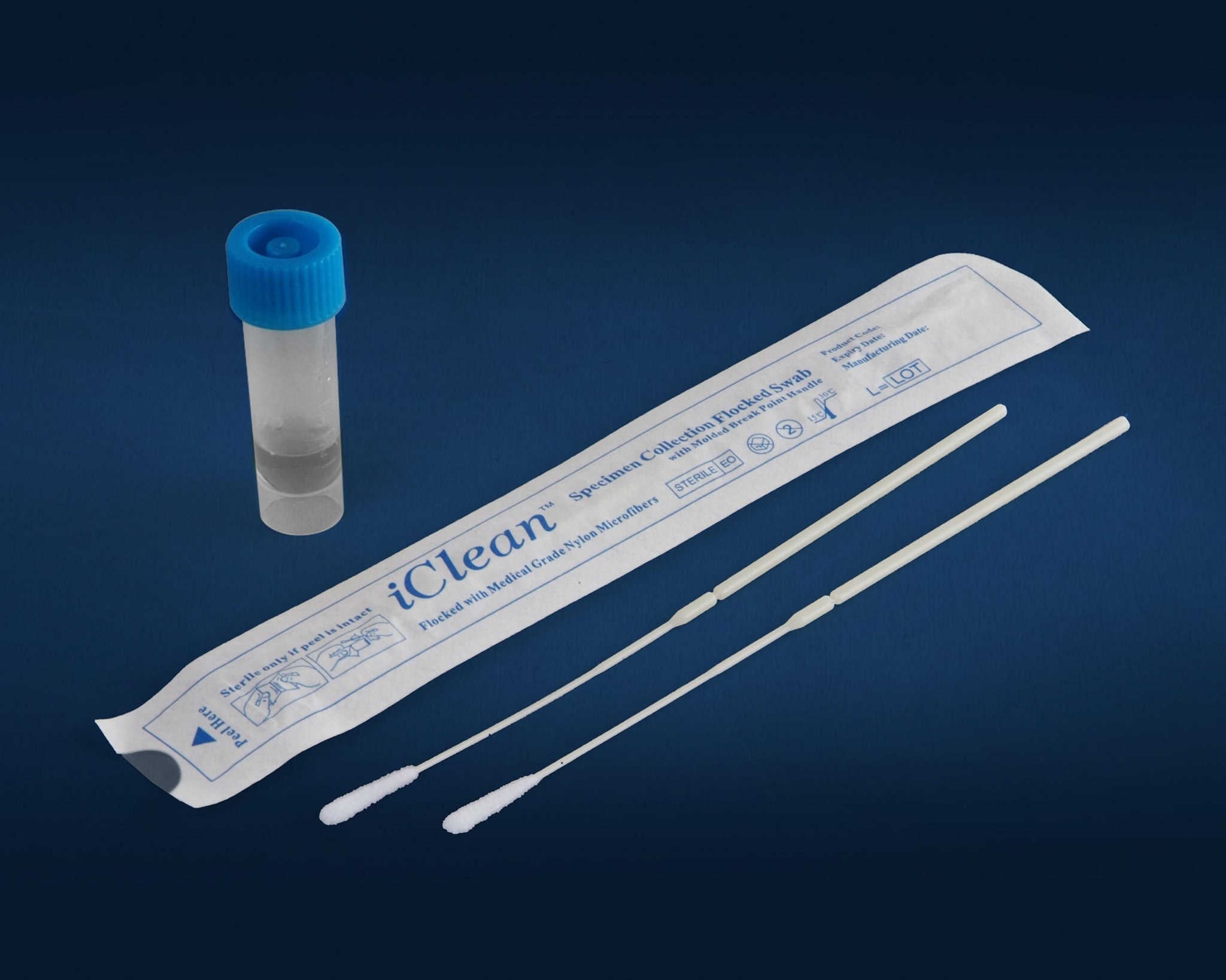 Sterilized Nasopharyngeal flocked swab with CE/FDA certificate for ...