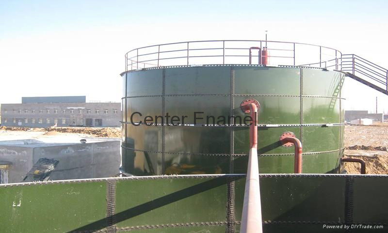 Glass fused to steel wastewater treatment tank with high corrosion ...