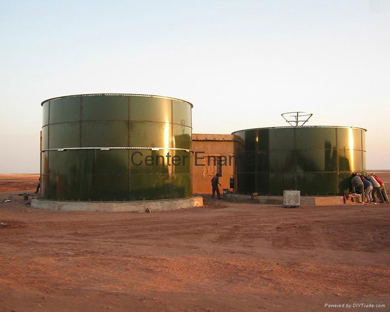 Glass fused to steel wastewater treatment tank with high corrosion ...