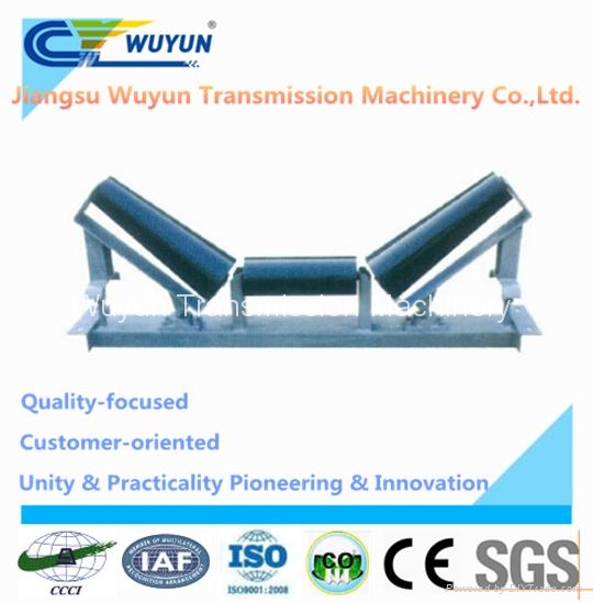 Upper Taper Self-Aligning Idler Frame and Belt Conveyor Steel Impact ...
