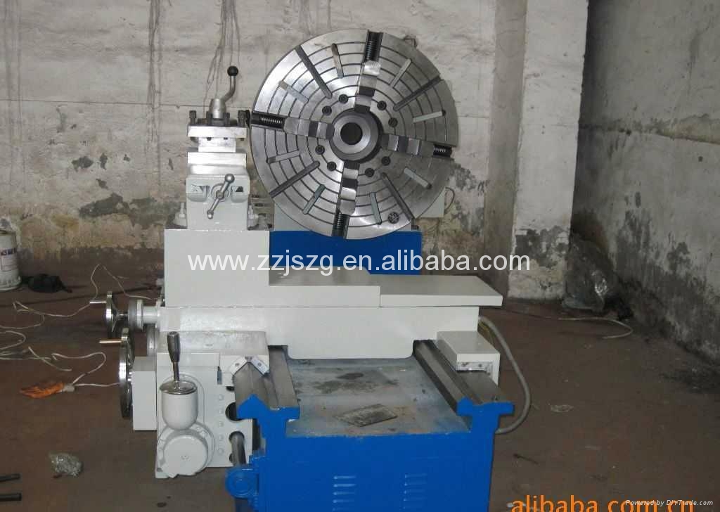 CK61425 high accuracy CNC facing lathe for cutting flange - jiesheng ...