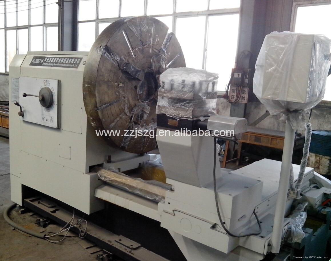 CK61425 high accuracy CNC facing lathe for cutting flange - jiesheng ...