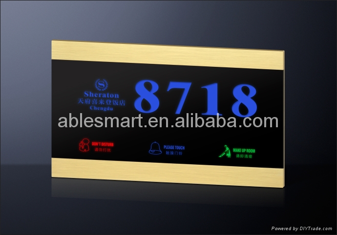 Shenzhen Best selling hotel Room Numbers Display electronic doorplate ...