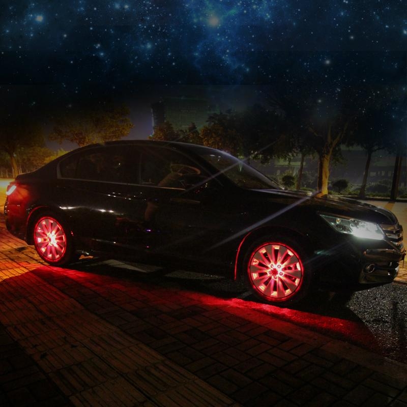 solar car wheel hub V805 10led light monochrome universal wheel hub ...