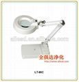 Desktop Optical lenses Cleanroom illuminated Magnifier LED lamp - LT ...