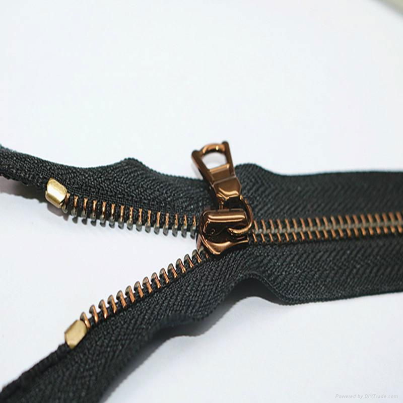 fashion plating metal zipper，close end auto-lock zipper - #5 - OK ...
