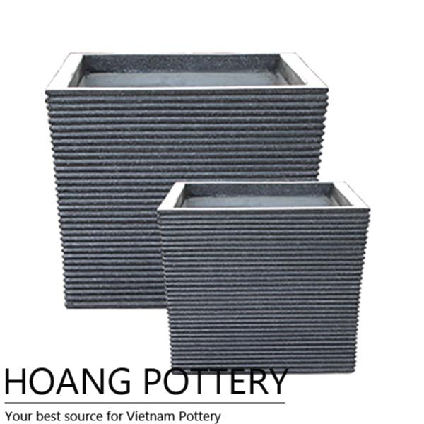 Square Shape Terrazzo Flower Pot - TAT058 - Hoang Pottery (Vietnam ...