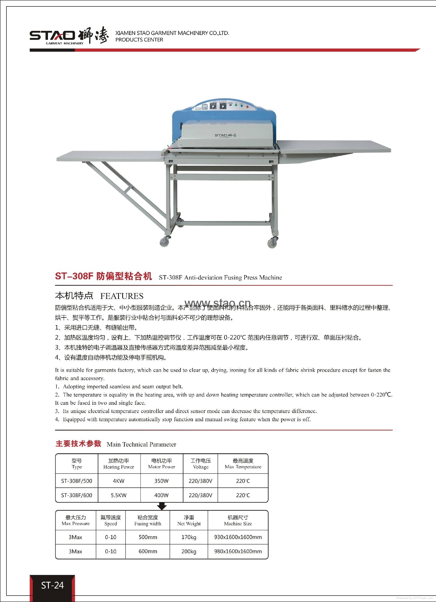 Automatic Fusing Machine Interlining Fusing Press Machine - ST-308F ...