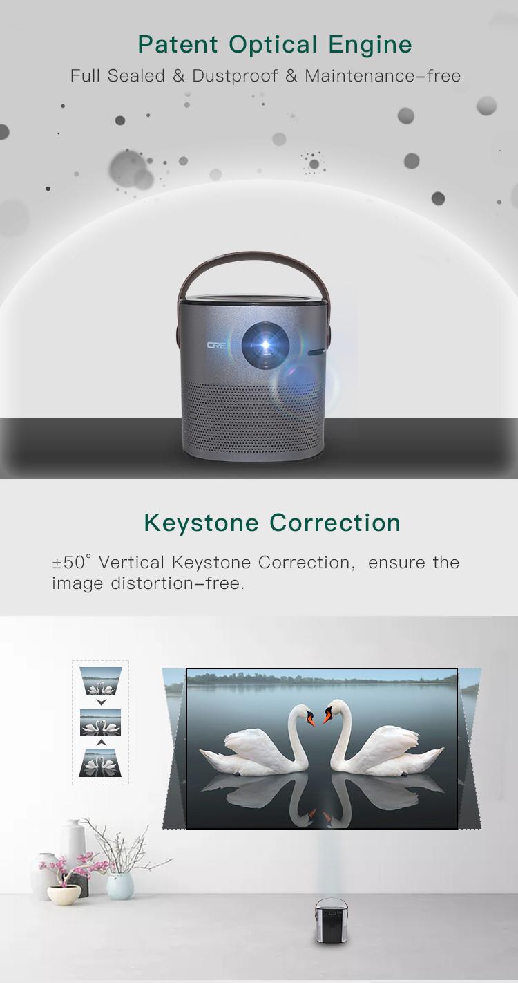 CRE x5000 Wireless mini projector 3d DLP overhead projectors with blue ...